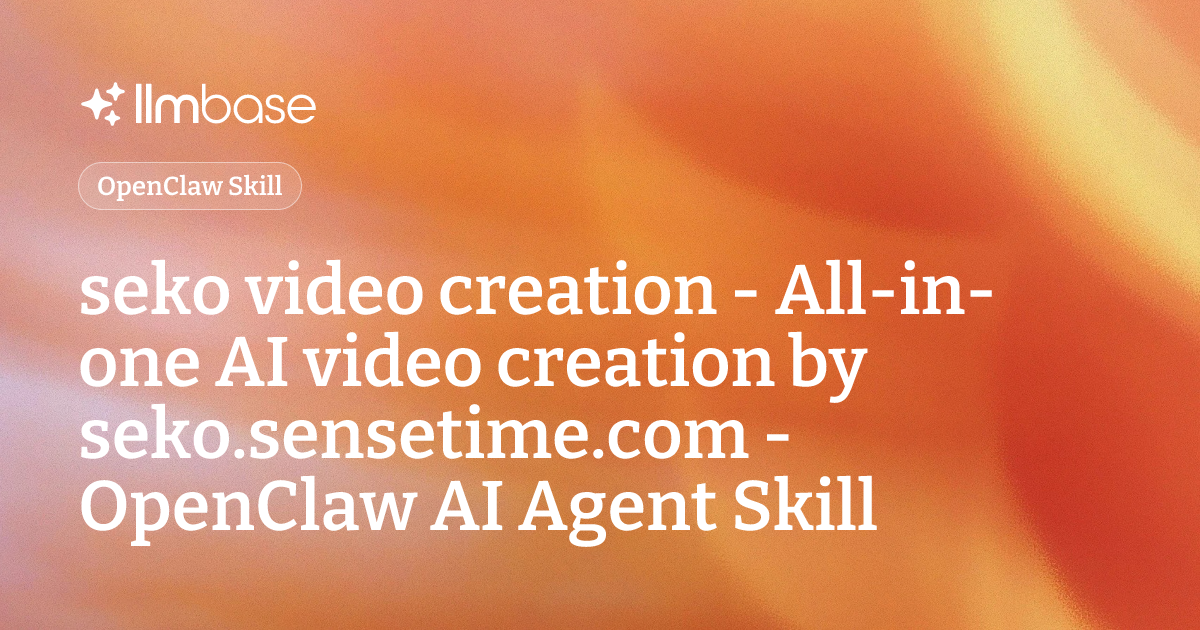 seko video creation - All-in-one AI video creation by seko.sensetime ...